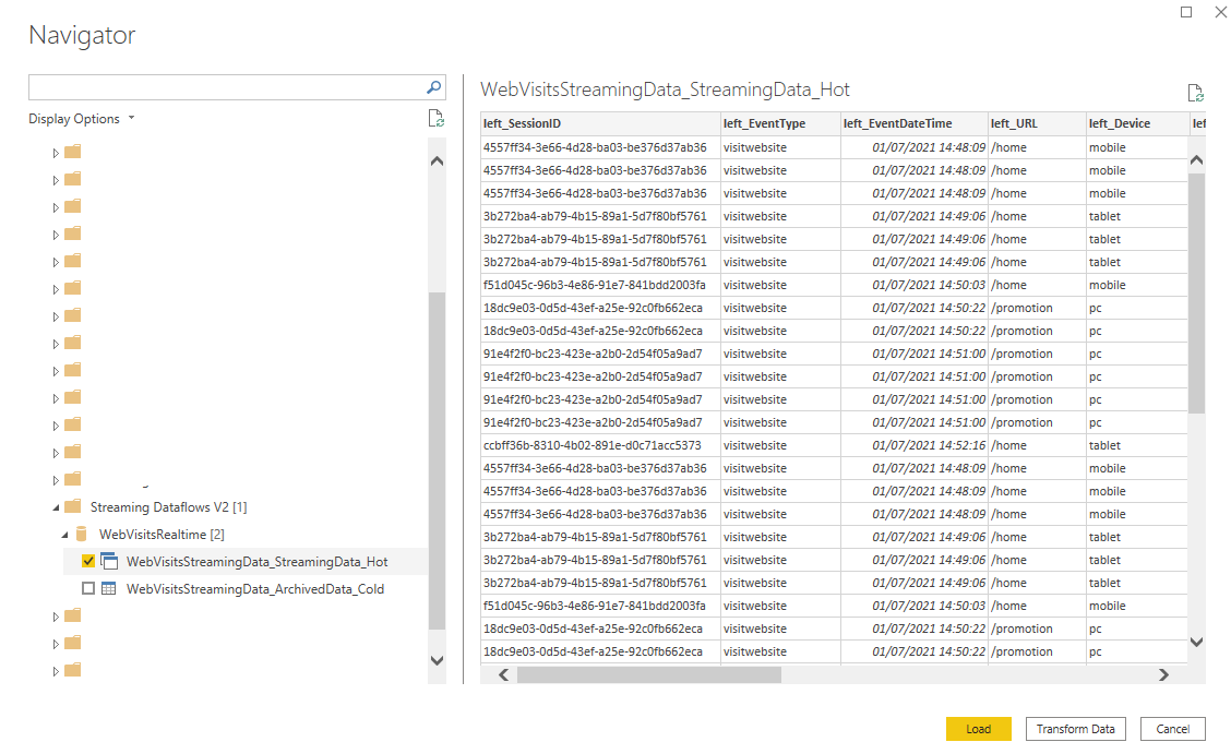 Creating a Power BI Streaming Dataflows Solution